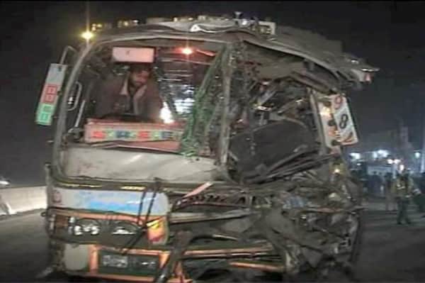 Six dead when bus overturns in Karachi