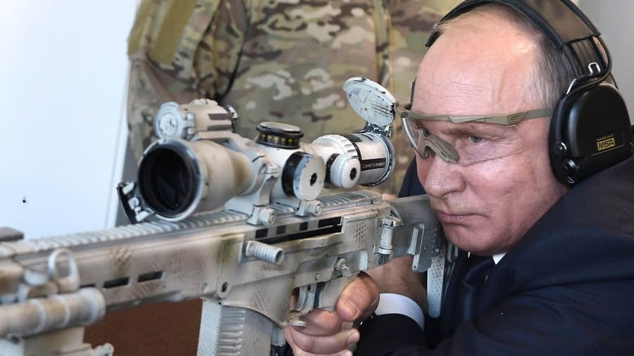 VIDEO: Russian president Putin tests new Kalashnikov marksman rifle