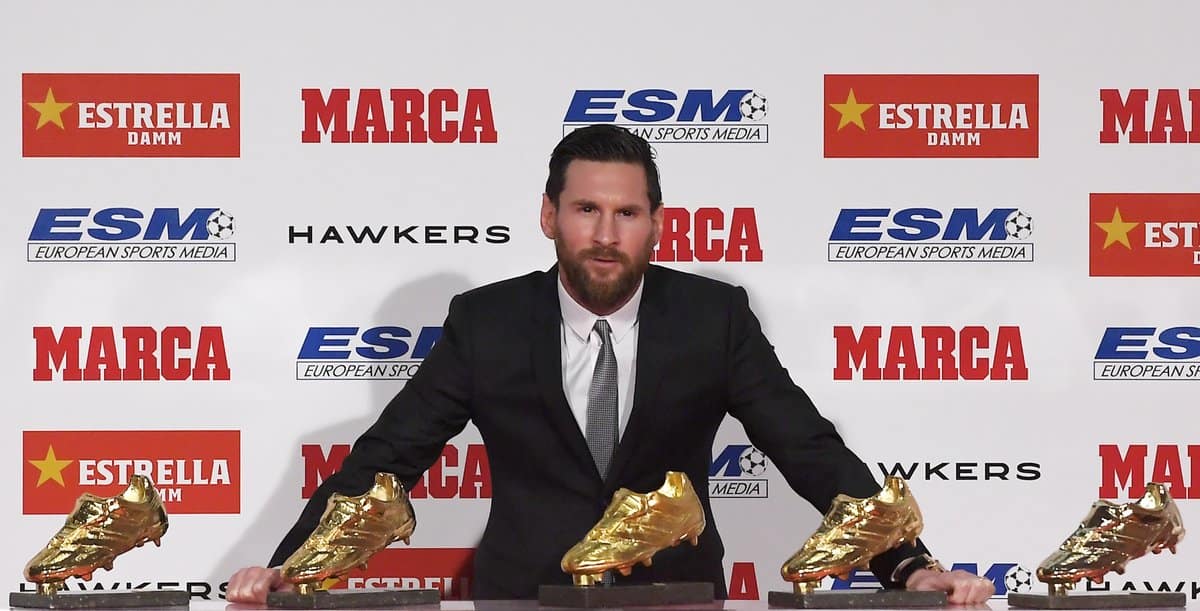 Lionel Messi claims record 5th Golden Shoe