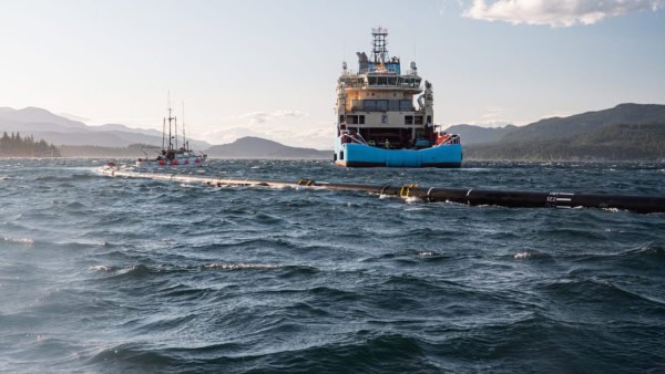 The Ocean Cleanup ship sweeps first Pacific plastic