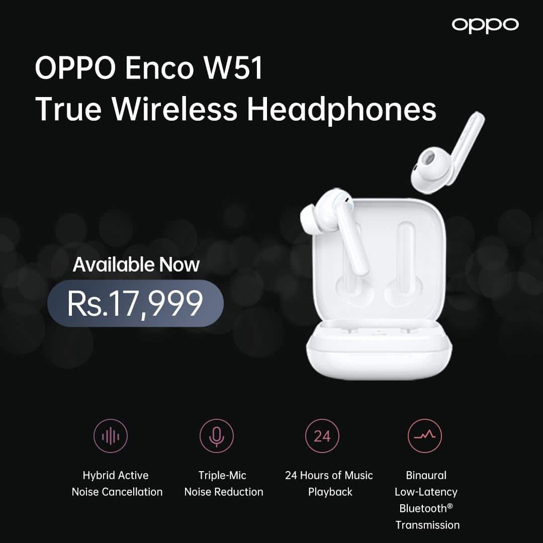 OPPO launches Enco W51 headphones with noise cancellation, wireless ...