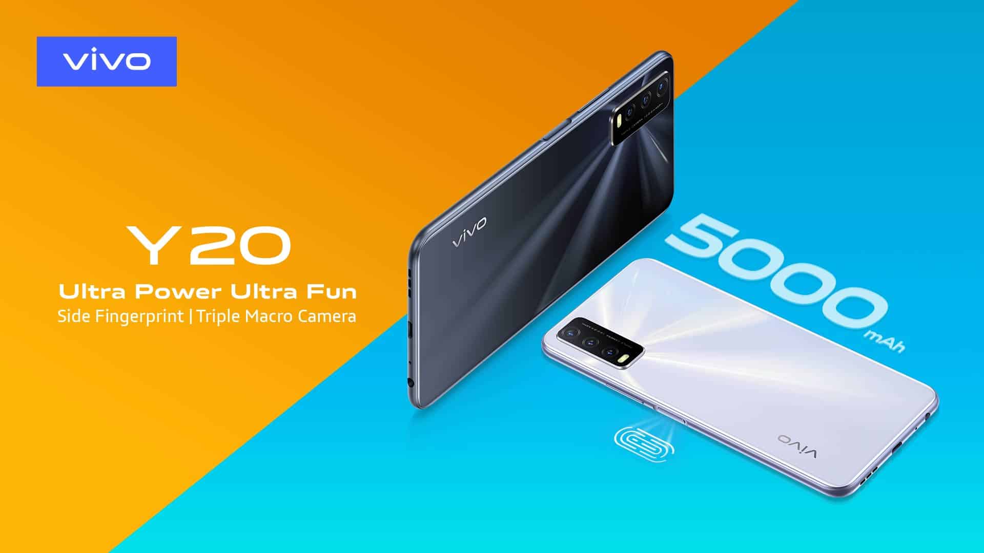 vivo launches Y20 with 5000mAh Battery, Triple Macro Camera and Side ...