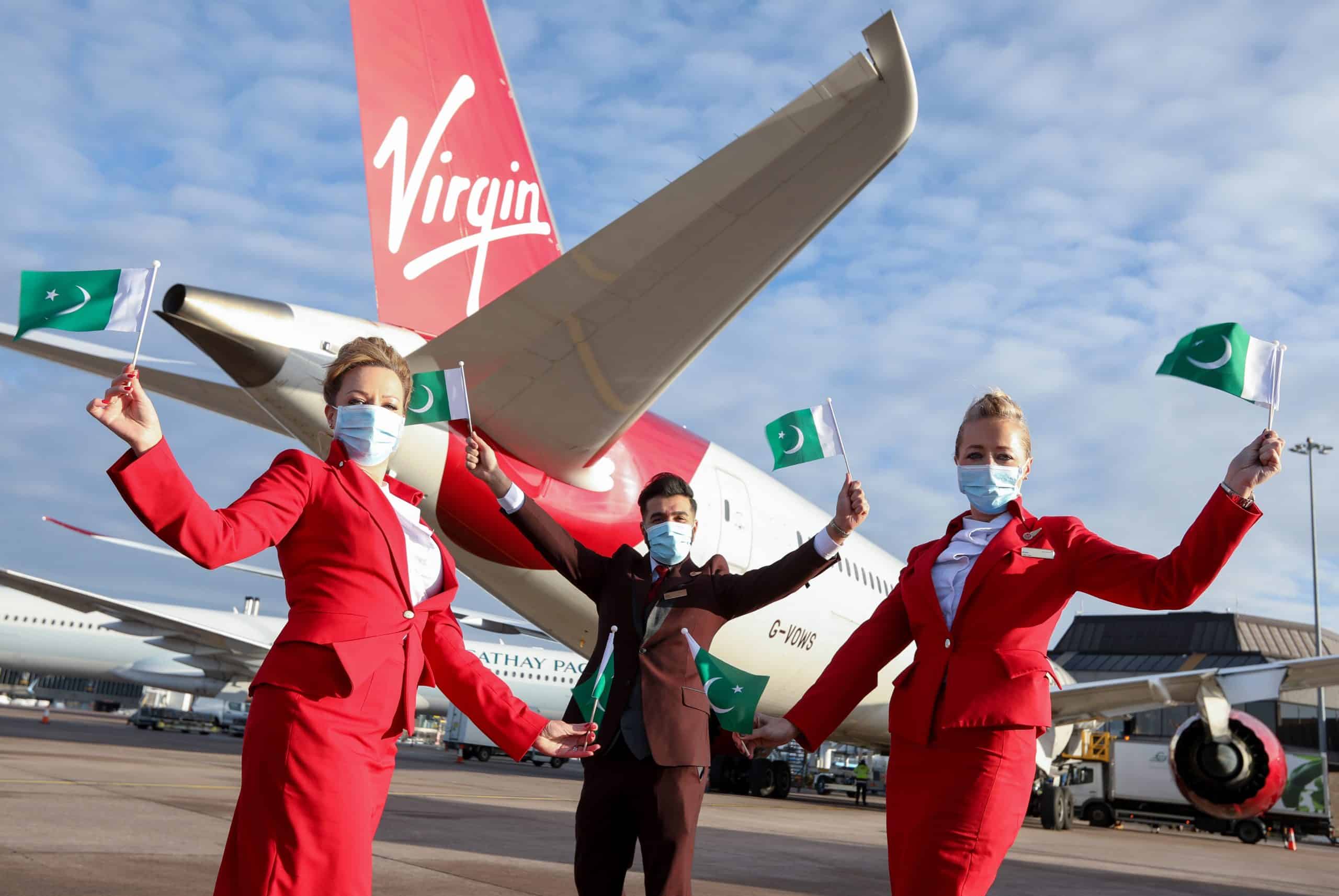 Virgin Atlantic first flight lands at Islamabad airport (VIDEO)