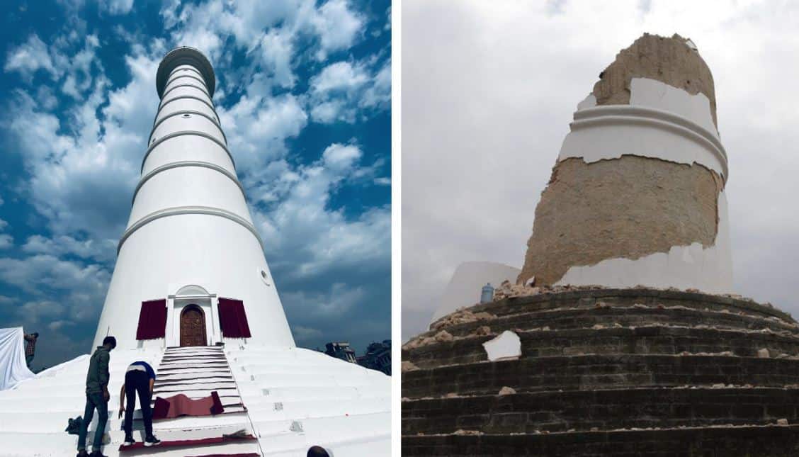 Nepal erects replica of iconic tower in Kathmandu on 6th earthquake ...