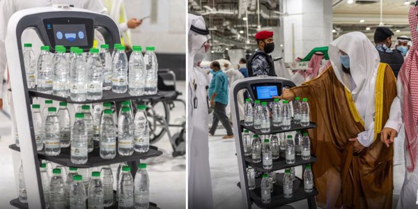 Watch - Saudi Arabia introduces robots to distribute Zamzam water at ...