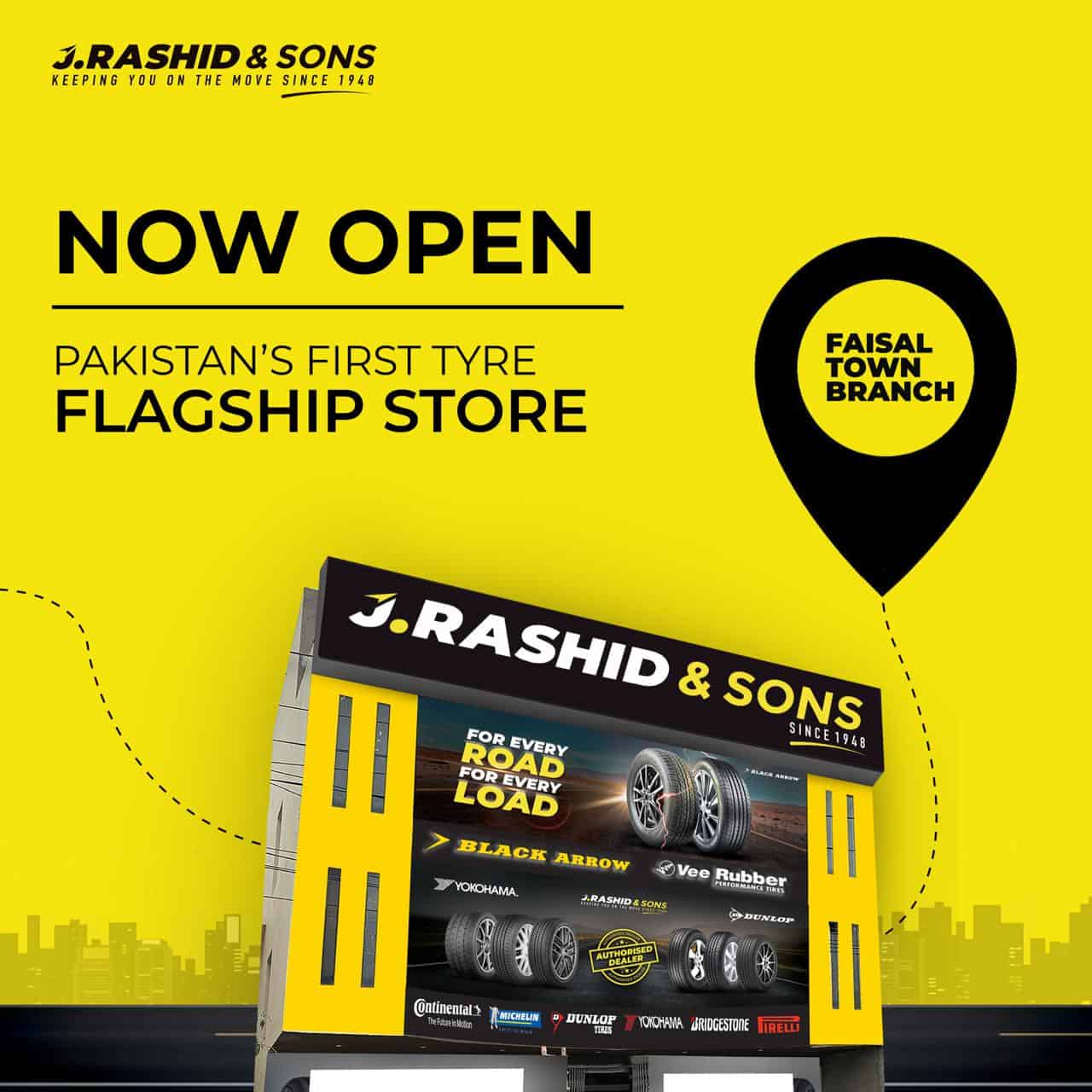 J.Rashid Sons opens Pakistan’s first tyre flagship store in Lahore