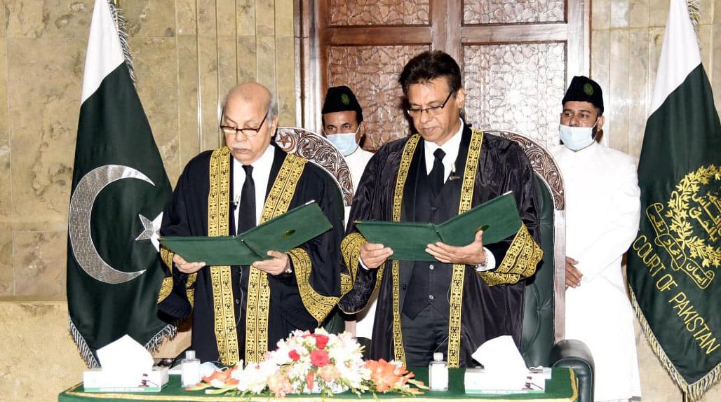 Justice Muhammad Ali Mazhar takes oath as Supreme Court judge