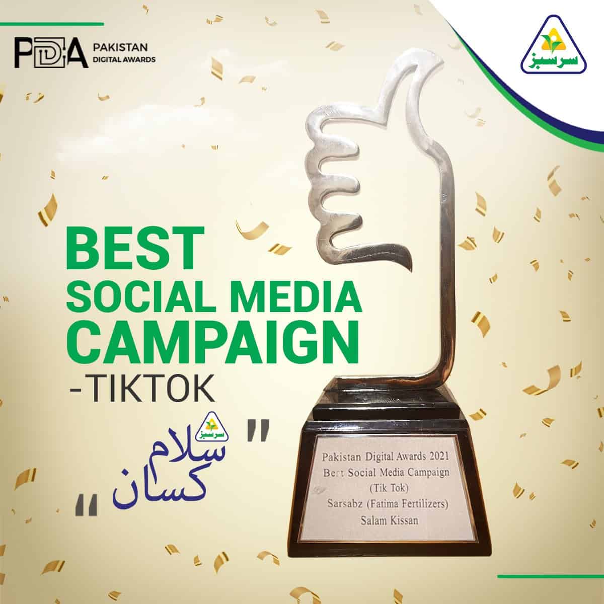 Sarsabz Fertilizers wins best social media campaign award at Pakistan ...