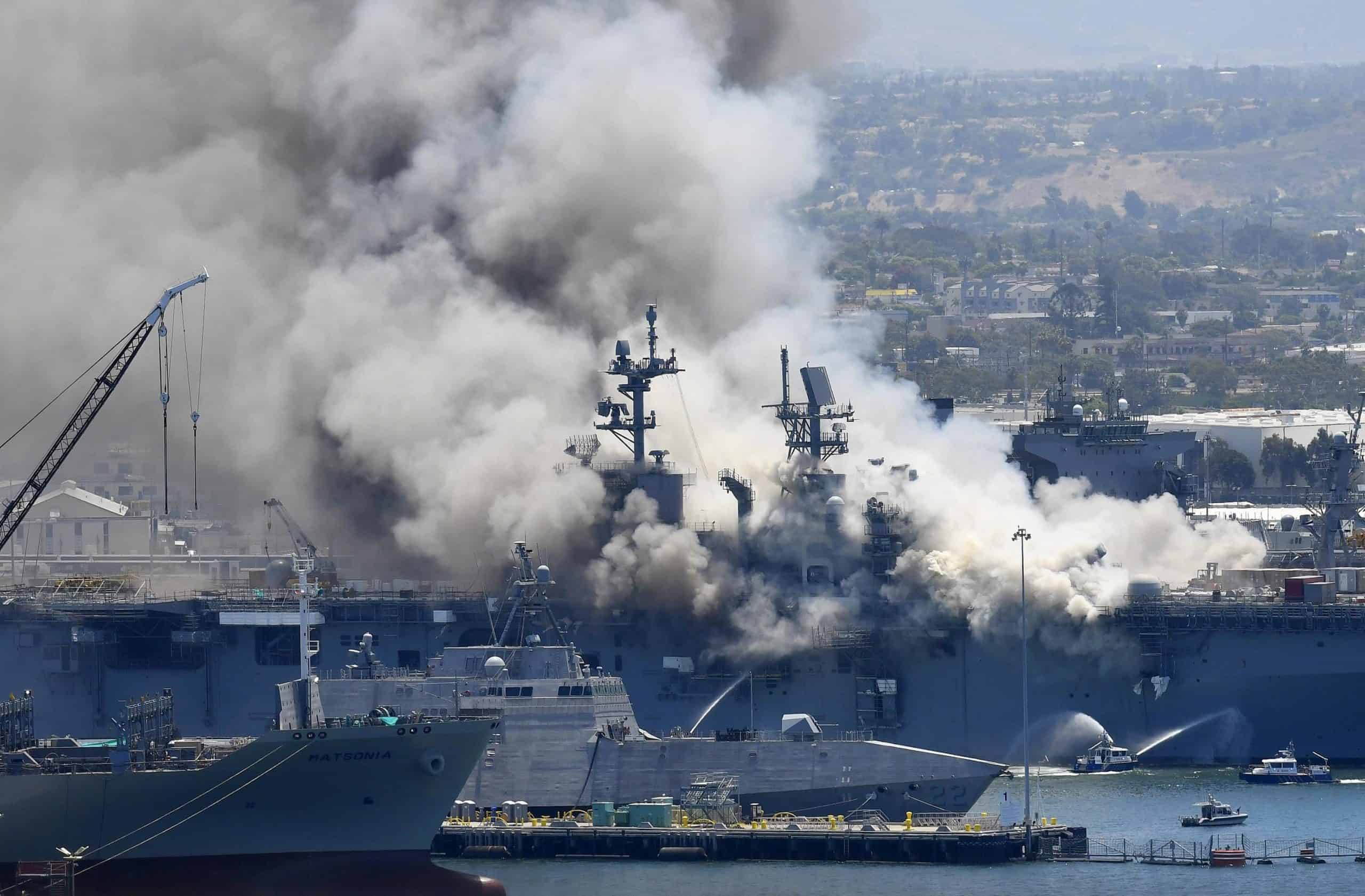 US Navy report blames sailors, admirals for fire that destroyed warship
