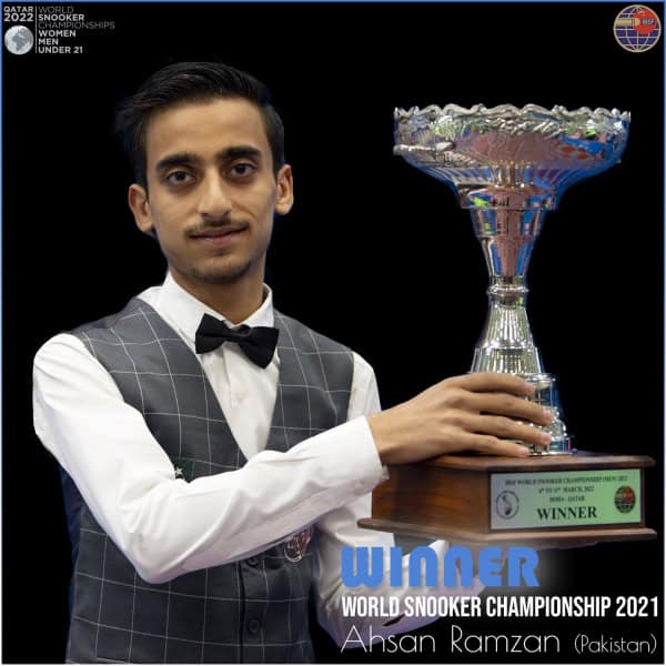 Pakistani teen cueist Ahsan Ramzan wins IBSF World Snooker Championship ...
