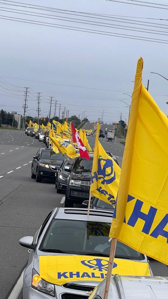 Massive car rally supports Khalistan Referendum in Canada