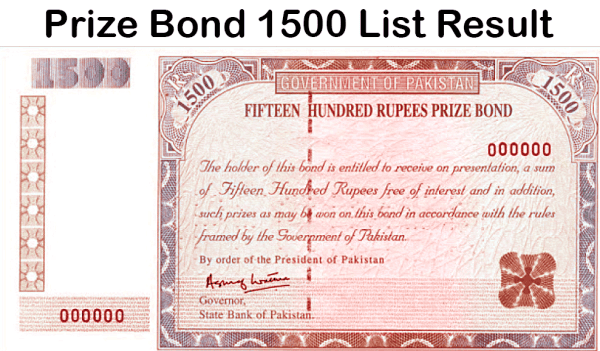 1500 Prize Bond 2022 – Check Draw Results Online