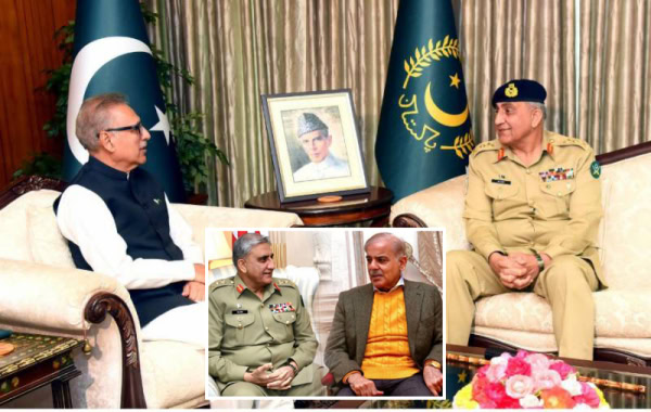 Outgoing Army Chief Gen Bajwa pays farewell calls on President Alvi, PM Shehbaz