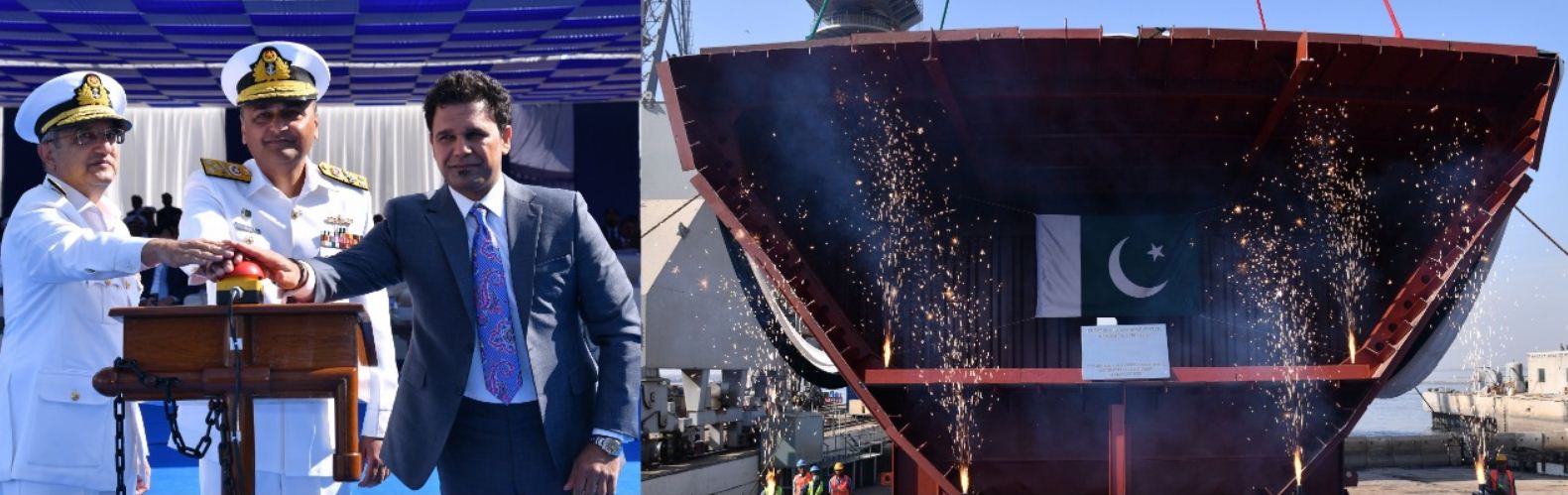 Pakistan Navy lays keel for first indigenously designed gun boat