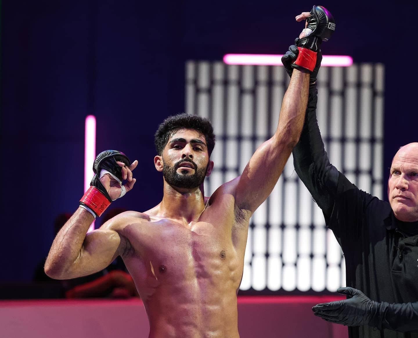 Pakistan’s Shahzaib Rindh makes history by winning Karate Combat fight ...