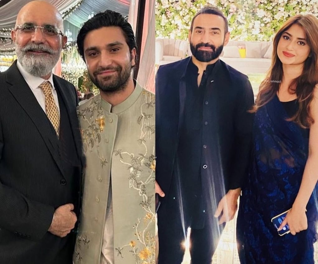 Sajal Aly, Ahad Raza Mir attend wedding in rare public appearance amid divorce rumours