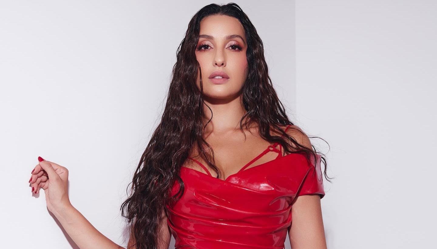 Nora Fatehi stuns in black backless gown