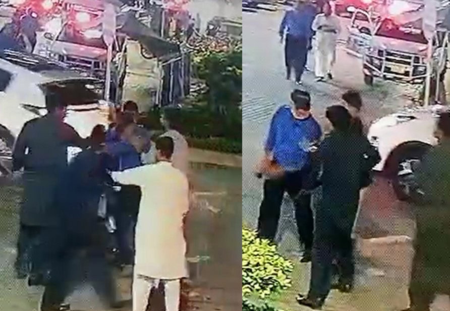 Armed people beat up security guards at DHA Raya in viral video
