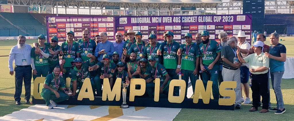 Pakistan beat West Indies to become champion of Over 40 Global Cricket Cup