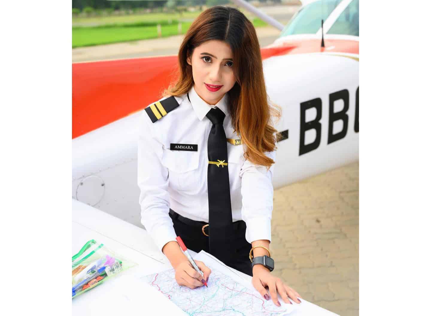 Actress Ammara Chauhdry becomes a licensed commercial pilot