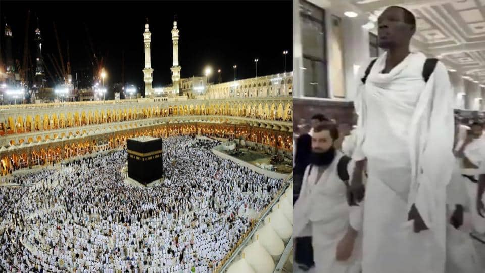 8-foot tall man among Umrah pilgrims grabs people s attention