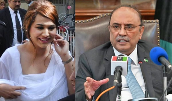 Model Ayyan Ali cheers for President Asif Zardari s return to office