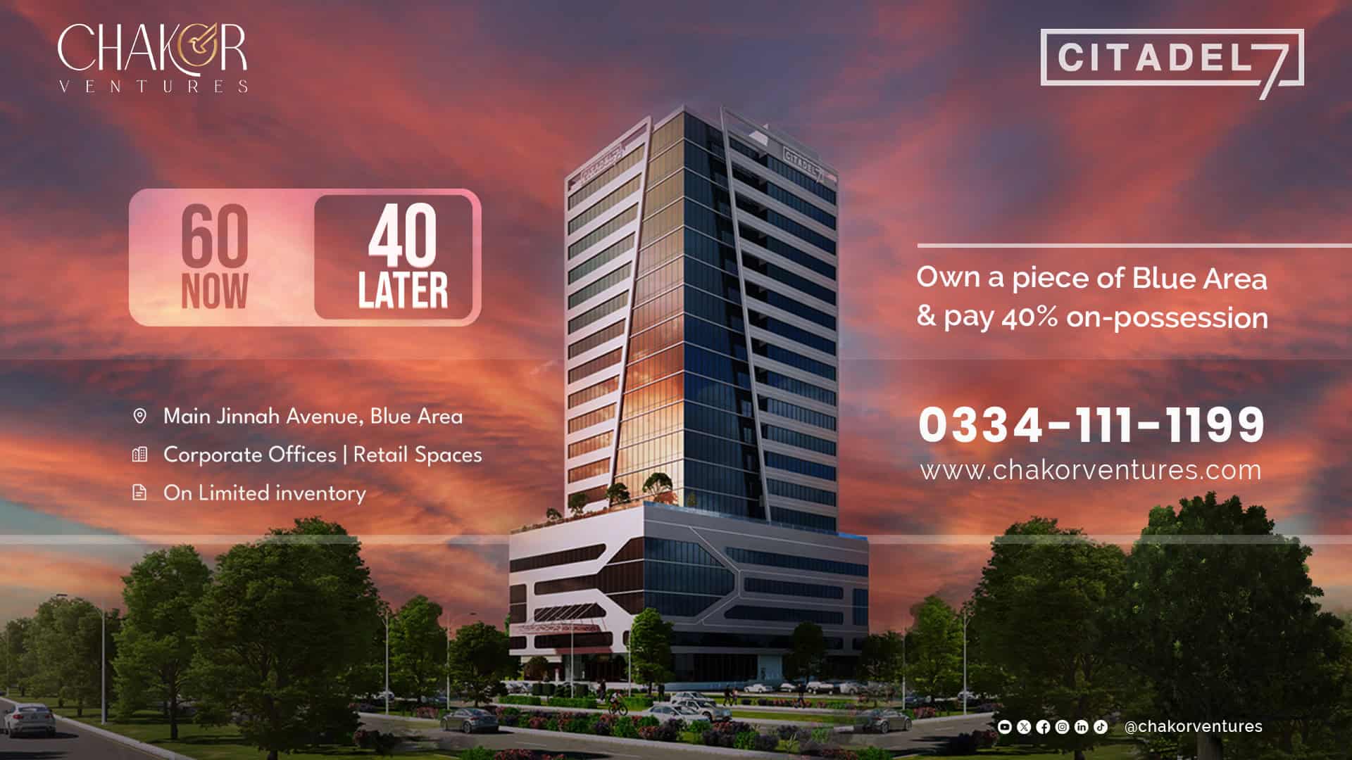 Chakor ventures unveils revolutionary 60-40 payment model for citadel 7 ...