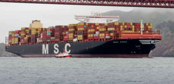 World’s largest cargo ship MSC Anna docks at Karachi port