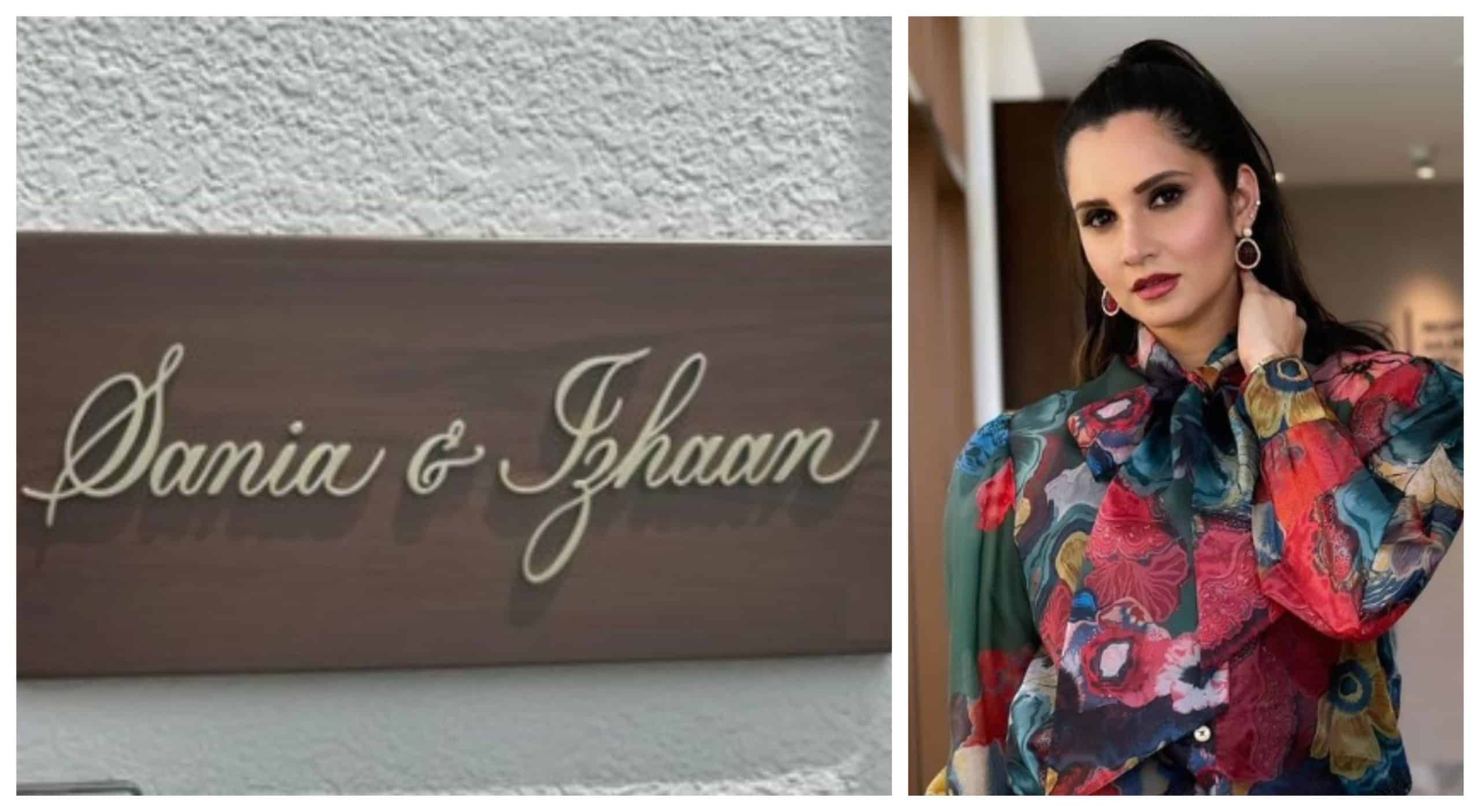 Sania Mirza installs new name plate at Dubai home