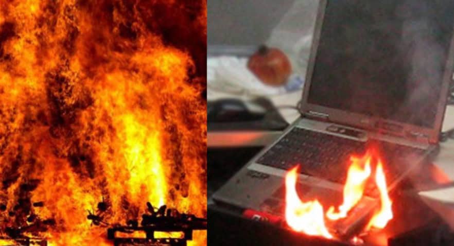 Siblings perish in Faisalabad house fire caused by laptop battery explosion