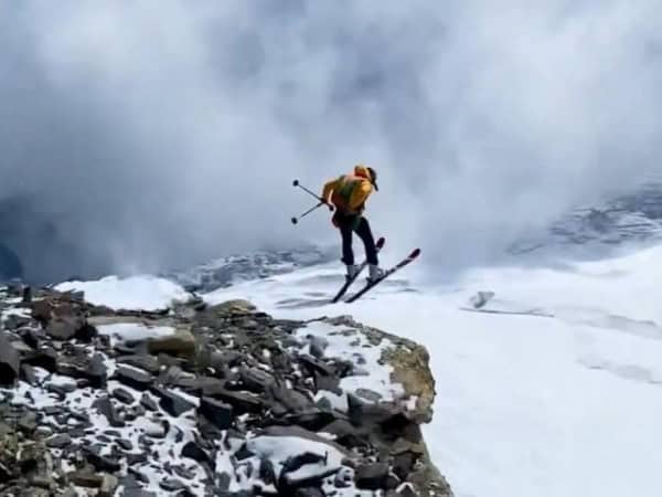 British adventurer sets world record with highest ski base jump from ...