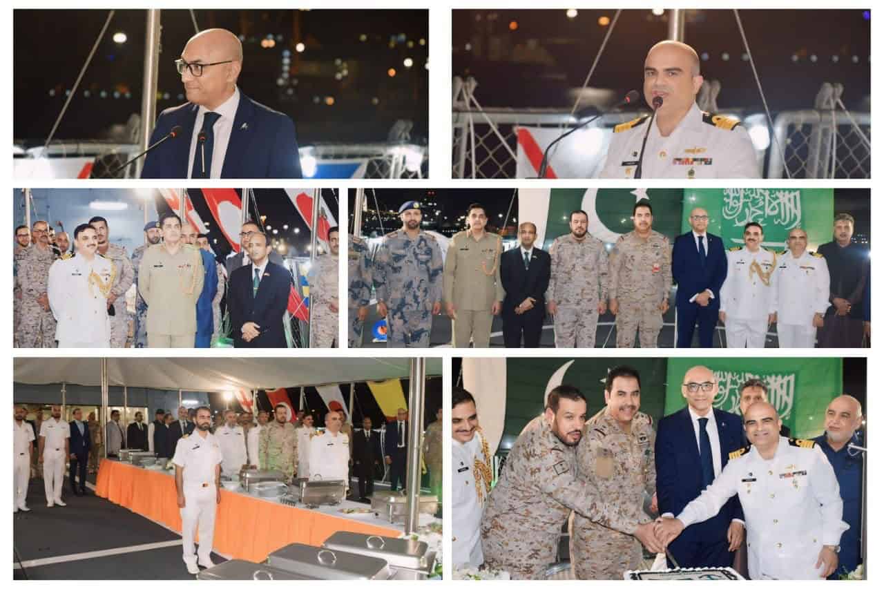 PNS Hunain commander hosts reception for Pakistan s envoy in Saudi Arabia