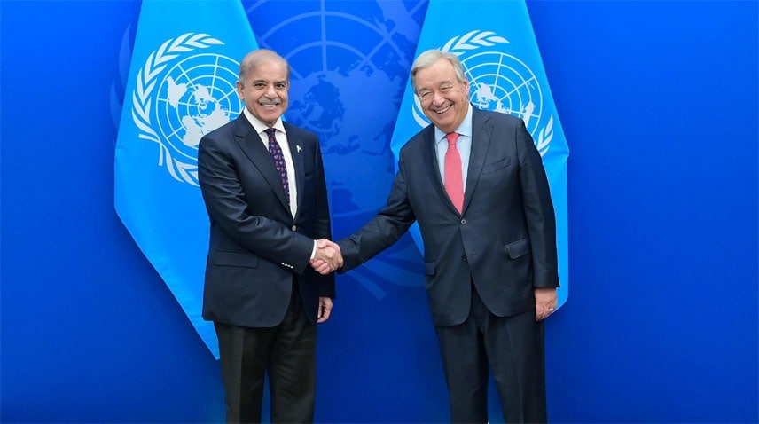 PM Shehbaz urges UN chief to enforce UNSC resolutions on Kashmir