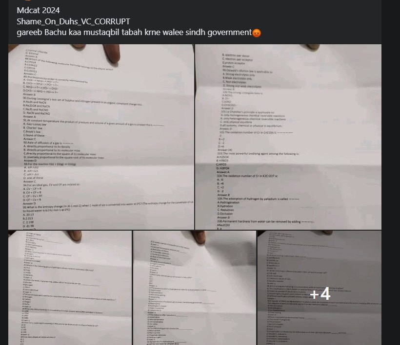 Sindh MDCAT Paper 2024 Leaked Online?