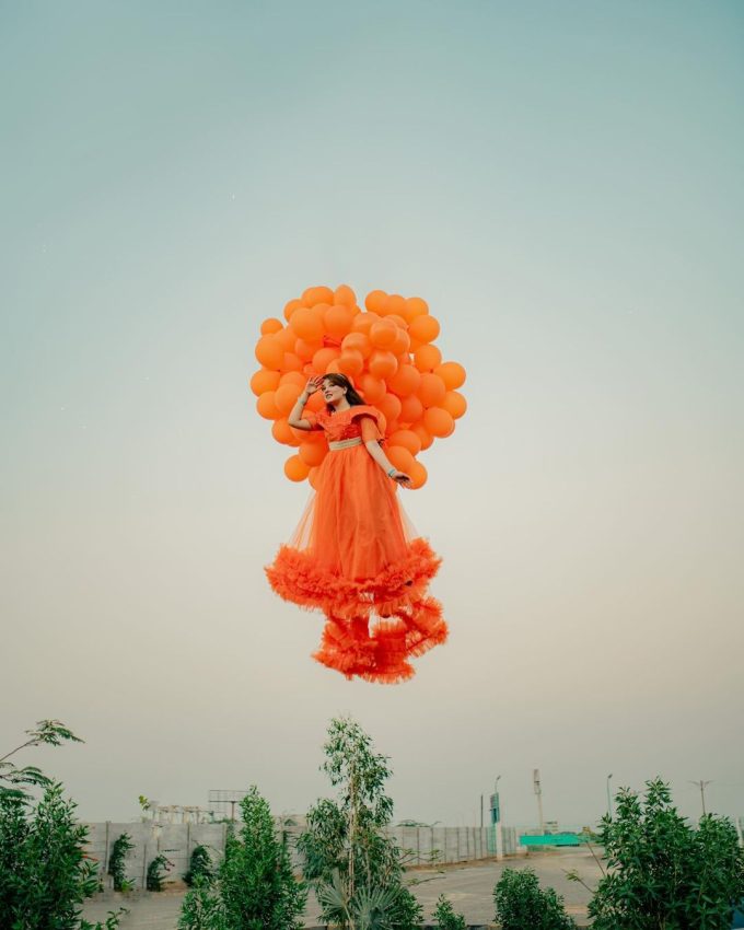 TikToker Rebecca Khan marks 20th birthday with Balloons in the air