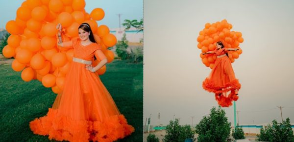 TikToker Rebecca Khan marks 20th birthday with Balloons in the air