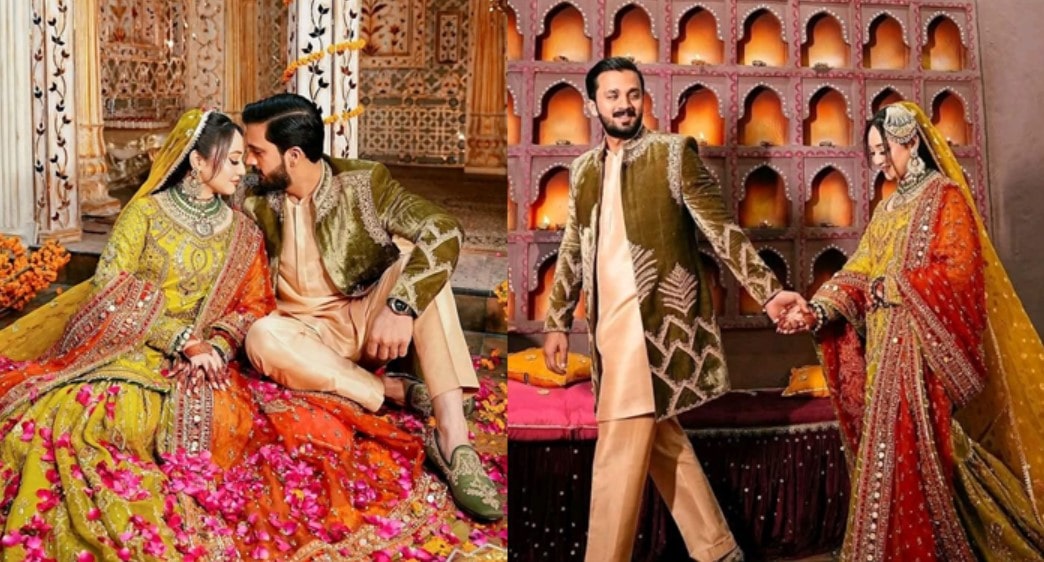 Inside Rajab Butt and Emaan colorful Mehndi ceremony; See Pictures