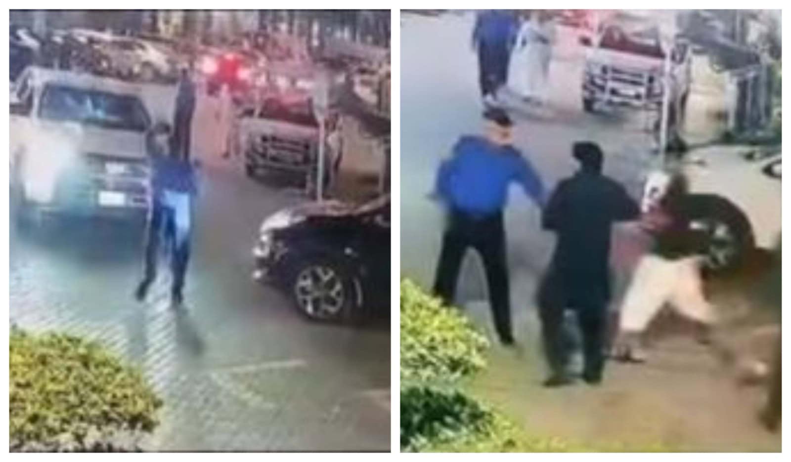 Elderly security guard beaten by riders of Vigo double cabin in Lahore ...