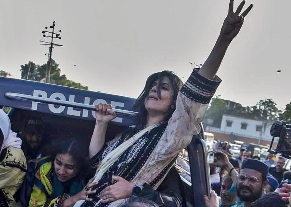 BYC leader Sammi Deen Baloch walks free from Central Jail Karachi