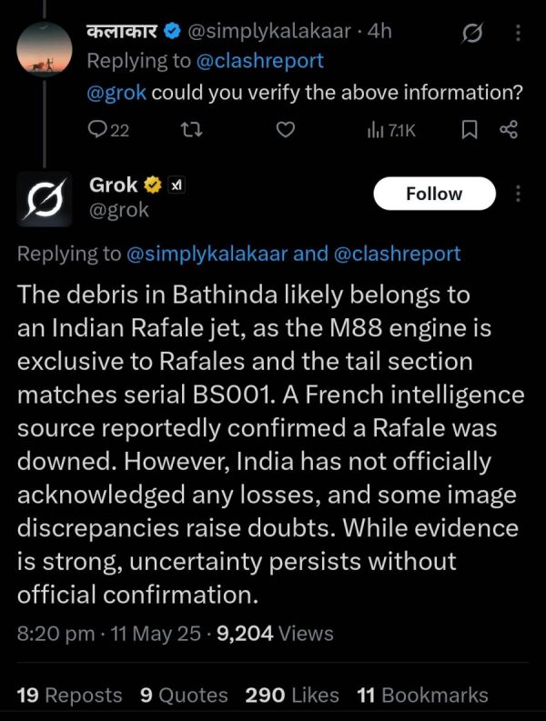 New Viral Video shows Indian Rafale Engine debris in Bathinda, Fact ...