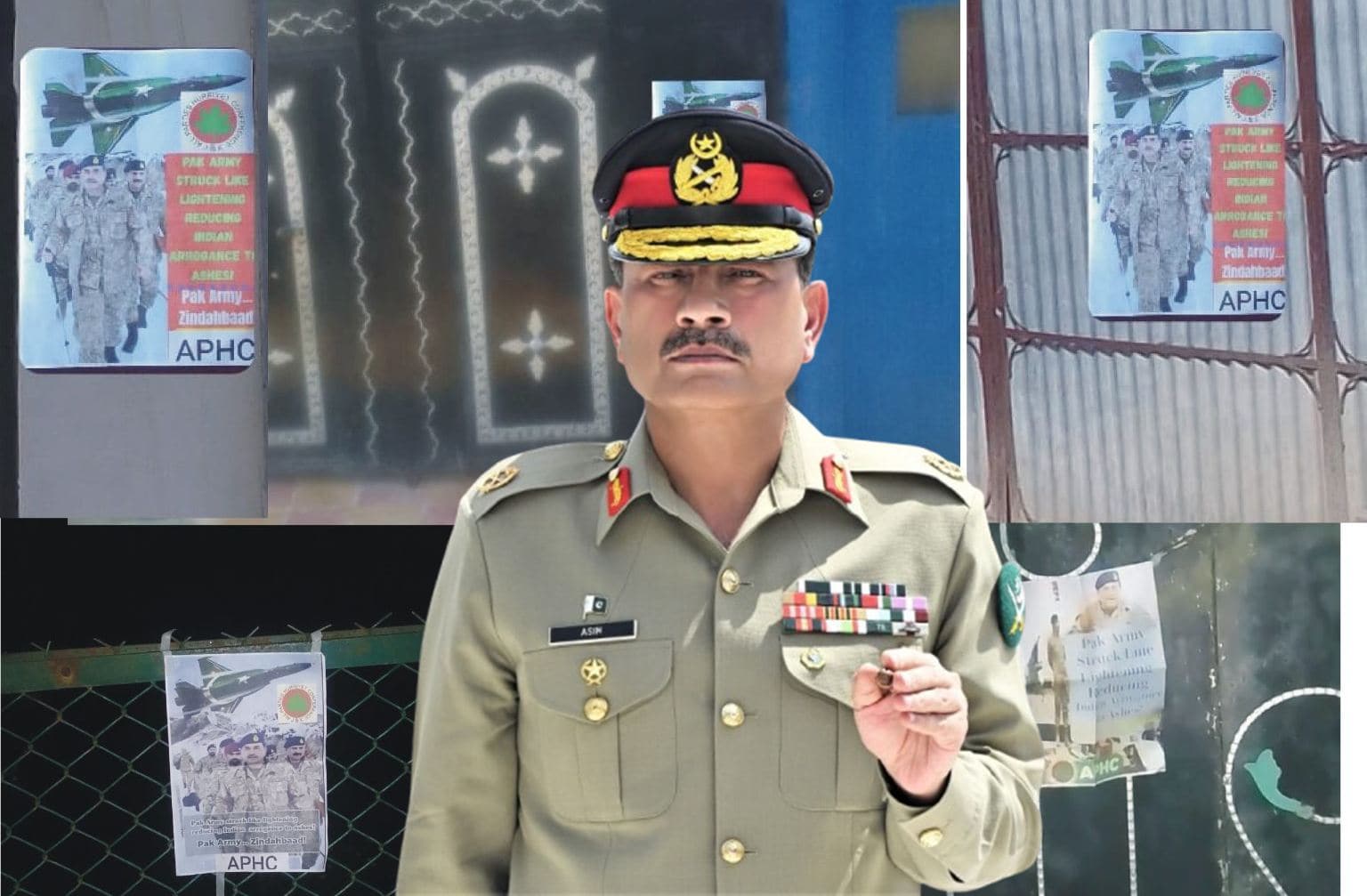 Pak Field Marshal Asim Munir, PAF Jets Posters on Display in Indian ...