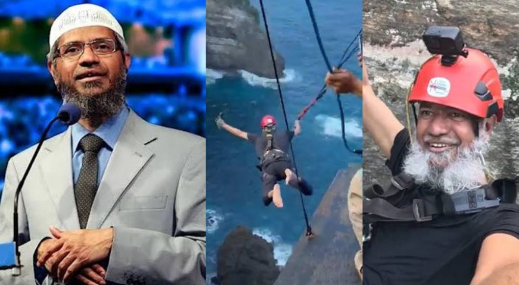 Fearless Dr. Zakir Naik stuns fans with 430-Foot Bungee Jump in Bali