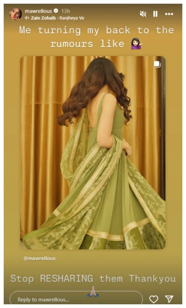 Mawra Hocane breaks silence on pregnancy rumors