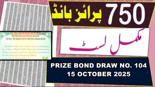 750 Prize Bond October Draw 2025 – Prize Winners List