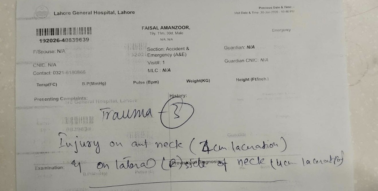 Basant 2026: Kite String slits boy’s throat in Lahore's Gajju Matta