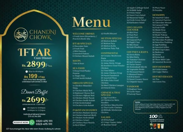 Best Iftar in Lahore 2026 – Check Top Ramadan Buffets Dining Deals